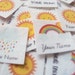 75 Rainbows and Sunshine Personalized Name Labels