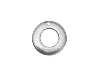 Pewter Rectangle with Heart Cutout Soft Strike Stamping