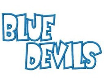 Blue devil mascot | Etsy