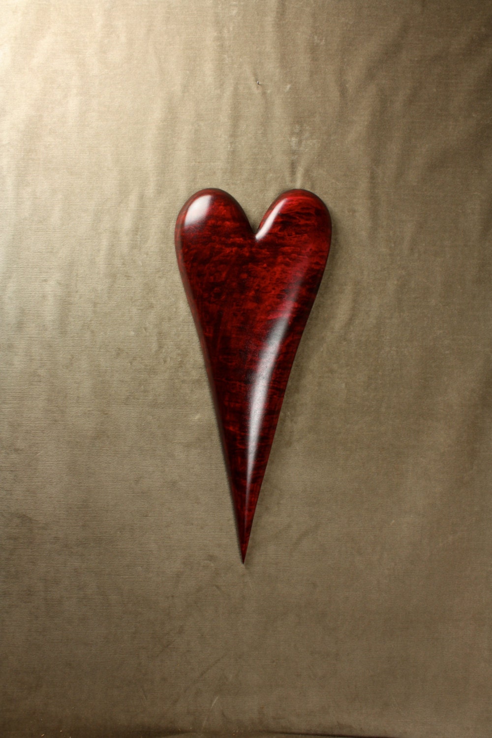 Red Heart Wood Carving Personalized by TreeWizWoodCarvings on Etsy