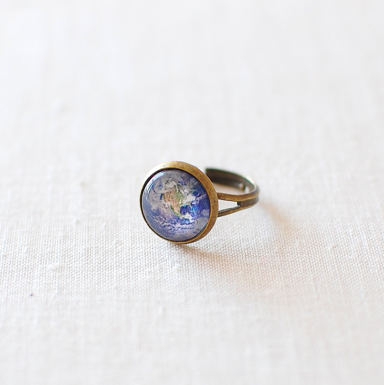 Planet Earth Ring. World Ring. Solar System Ring. Space Ring.