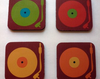 Miles Davis Drink Coaster Set Jazz Music Gift by RetroRebirth