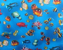 Unique tropical fish fabric related items | Etsy