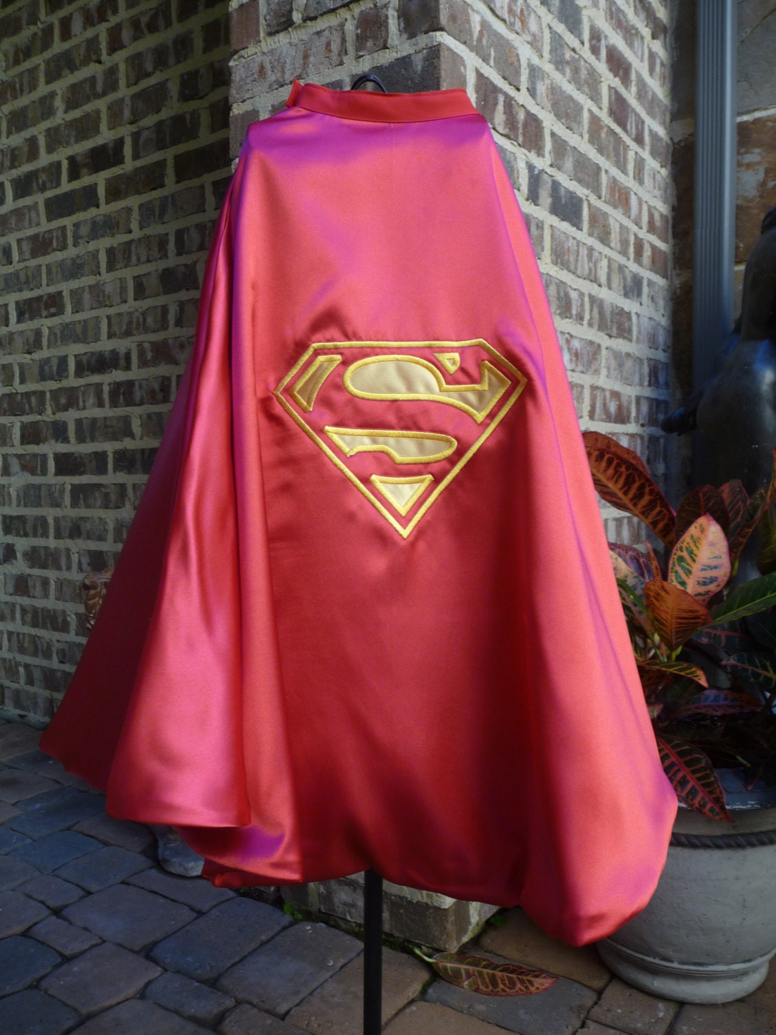SuperGirl Cape Traditional Colors Red Yellow