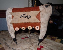 Popular items for folk art sheep on Etsy