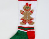Personalized Hand Knit Christmas Stockings by littlebuddydesigns