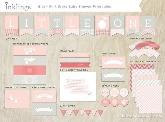 Printable Decorations // Baby Shower or First Birthday