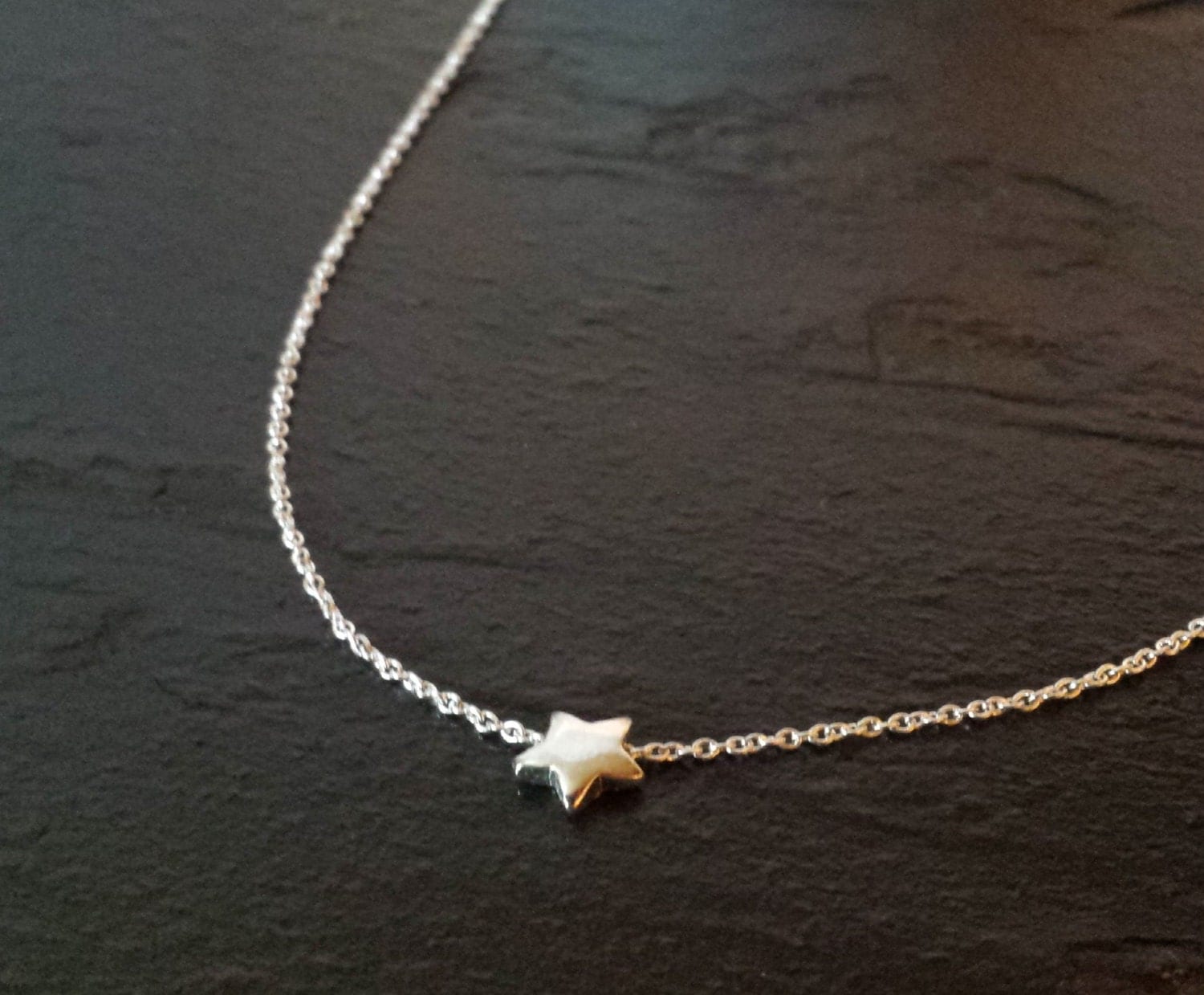 Tiny Sterling Silver Star Necklace