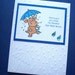 Riley Moose Under Umbrella Get Well Card