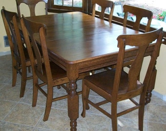 Vintage oak dining table | Etsy