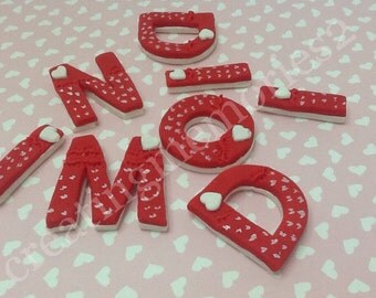 Popular items for fondant letters on Etsy