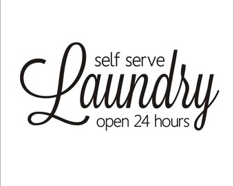 Laundry vinyl decal | Etsy