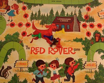 The Red Rover Game Vintage Board Game made by Cadaco Mr. Fun in 1963
