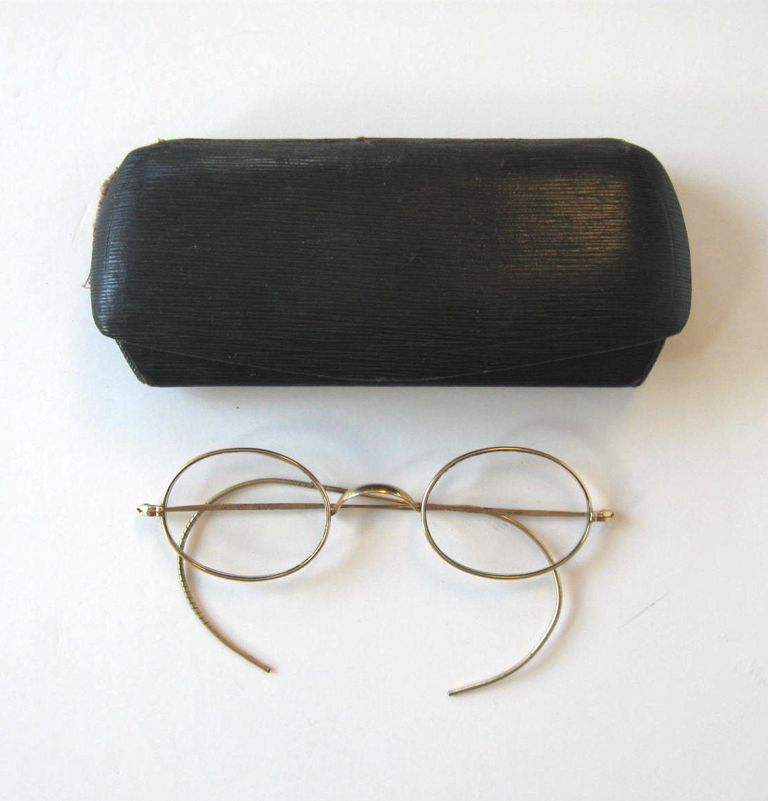 SALE, Antique Pair of wire rim bifocal glasses with case, circa 1870’s ...
