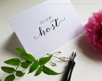 Popular items for host thank you card on Etsy