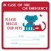 Two Emergency Pet Rescue Decals FREE SHIPPING dog lover cat