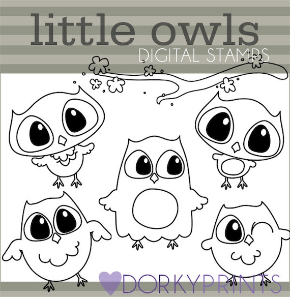 Owl Clipart Set Personal and Limited Commercial Cute Owls
