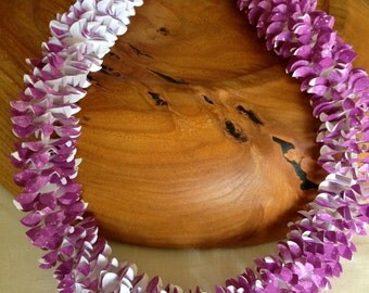 Items similar to IT'S A GIRL - Pink Paper Flower Lei for Baby on Etsy