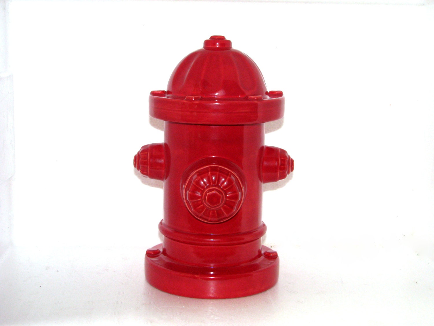 Cranberry Red Ceramic Fire Hydrant 11 inches hand painted Cranberry Red Ceramic Fire Hydrant 11 inches hand painted