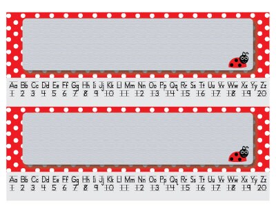 Ladybug Editable Student Name Tags by FeistyDesigns on Etsy