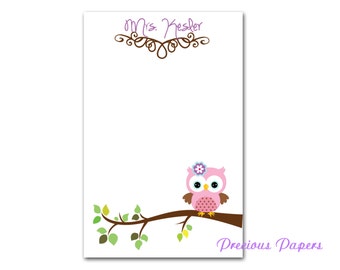Owl notepad | Etsy