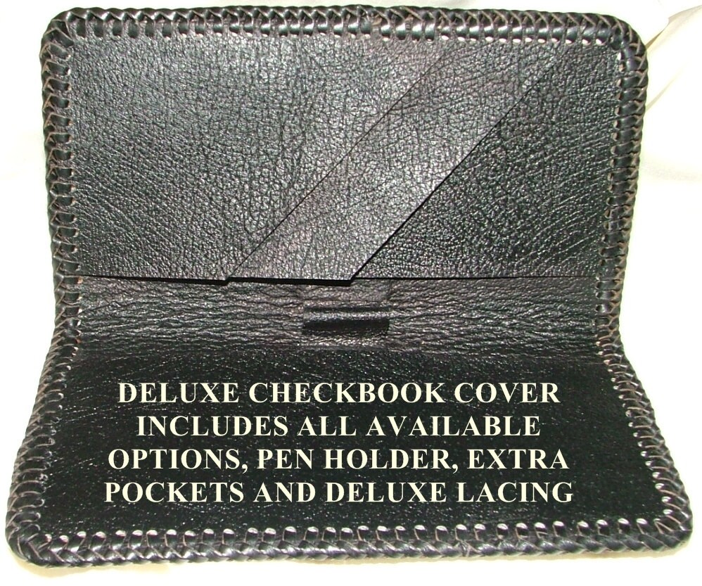 Hand tooled Leather Checkbook Cover no. CB 0002
