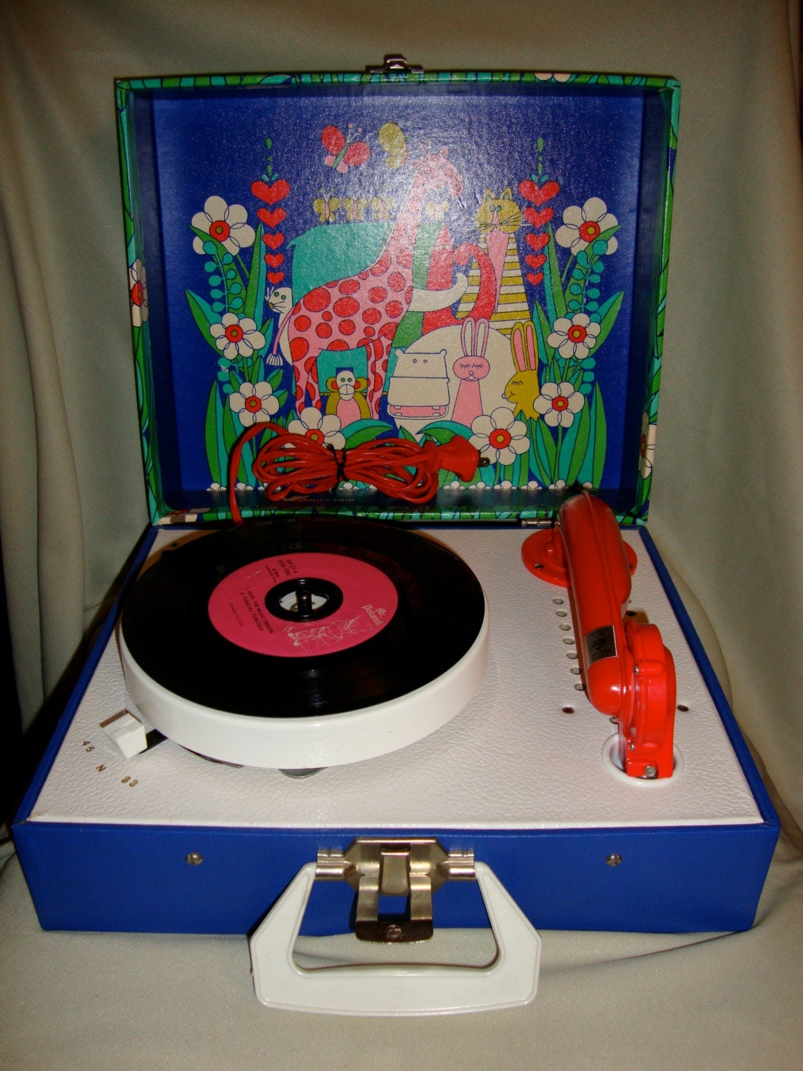 Vintage Vanity Fair Children's Record Player Animal Themed