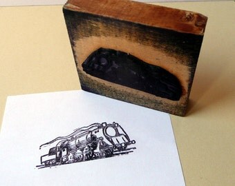 Train rubber stamp | Etsy