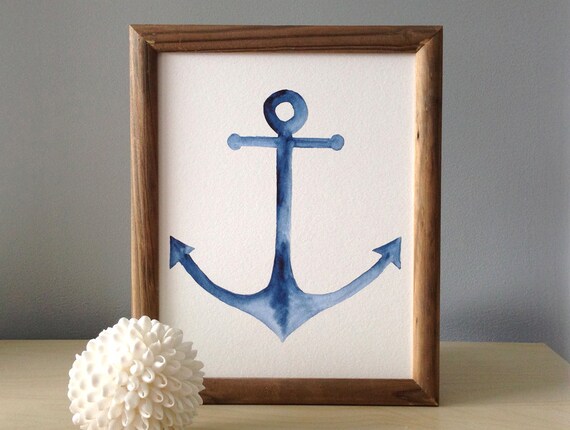 Items similar to Anchor Watercolor 8x10in Print on Etsy