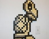 Items similar to Mario Dry Bones Skeletal Koopa Wooden Pixel Wall Art ...