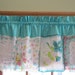 French Country Timeless Teal Tapestry Handkerchief Valance