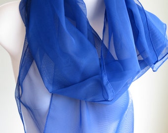 Royal blue scarf | Etsy