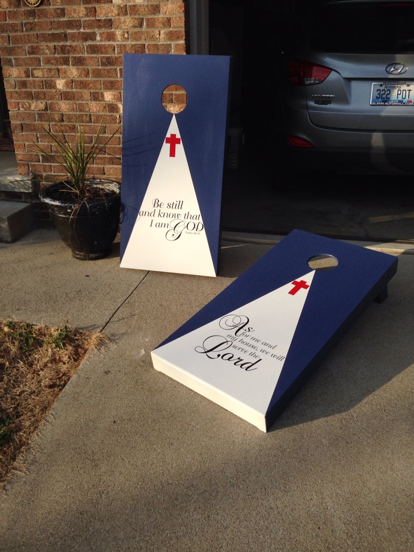 New Christian Theme Cornhole Boards with Bags Bean Bag Toss