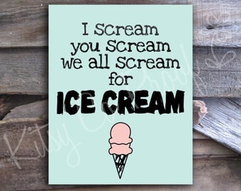 Popular items for we all scream on Etsy