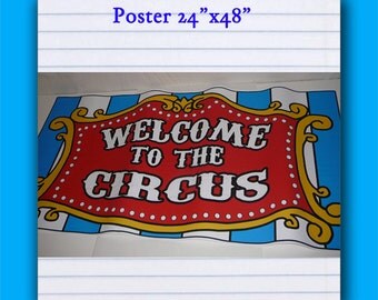 Circus welcome sign | Etsy