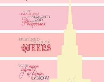 LDS I Am A Princess Salt Lake City Temple 8x10 by Jabberdashery
