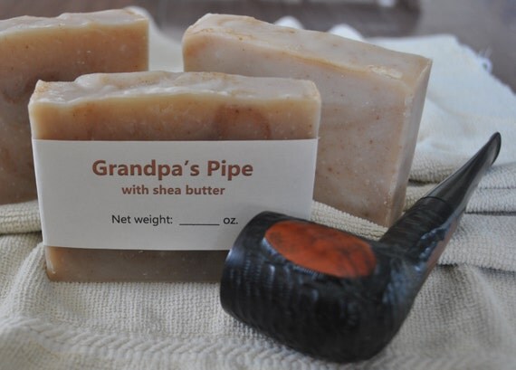 Grandpas Pipe Scented Cold Process Soap with Shea by MossLaneSoaps