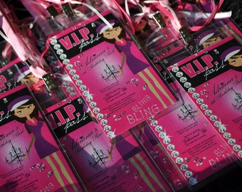 Girl Birthday Party Invitation: Upscale VIP Pass Girl Rock Glam Sweet ...
