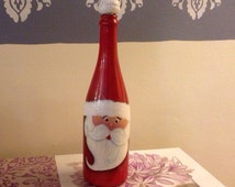 Unique santa wine bottle related items | Etsy