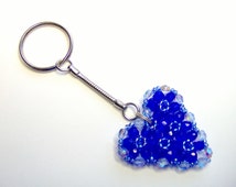 Unique glass bead keychain related items | Etsy