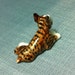 Miniature Ceramic Brindle Boxer Sitting Dog Animal Cute Little