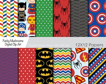 Popular items for super hero paper on Etsy
