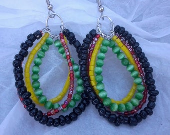 Popular items for rasta earrings on Etsy