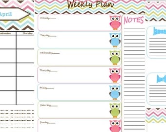 Popular items for owl calendar on Etsy