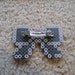 Light Gray and Dark Gray Perler Bead Bow
