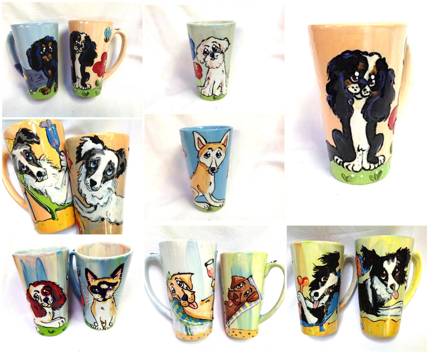 Coffee Mugs & Latte Cups Any Dog Breed by PoochPottery1 on Etsy