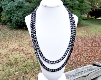 Triple link chain | Etsy