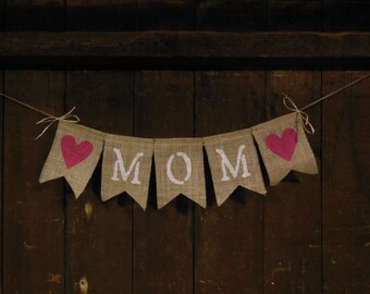 Mom banner, Mom bunting garland, Mothers Day Banner, New Mom Banner ...