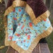 Custom Baby Quilt with Applique cotton top flannel back