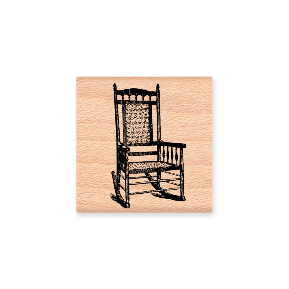ROCKING CHAIR-Wood Mounted Rubber Stamp mcrs 25-28